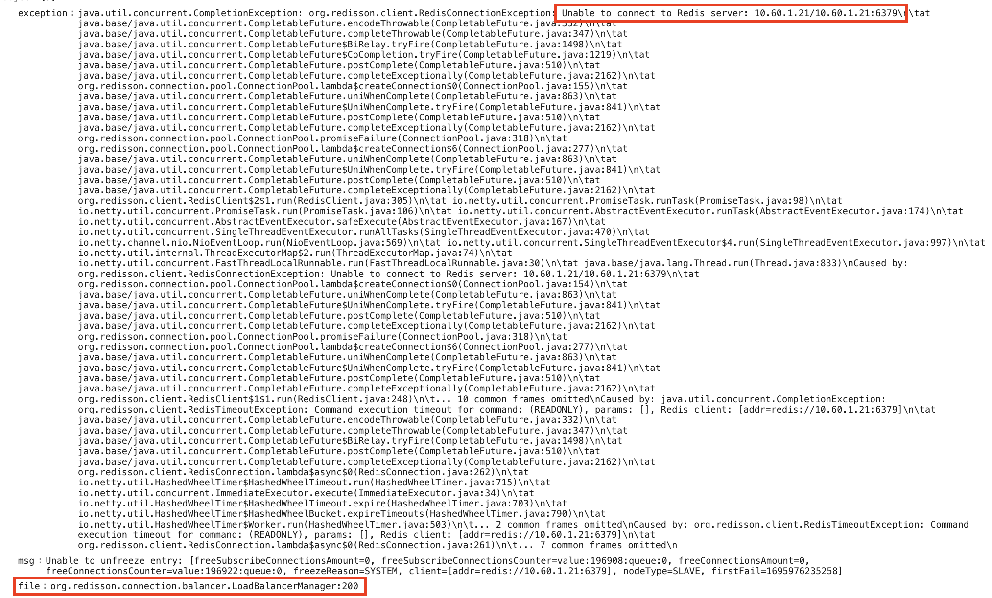 After the AWS security update, when attempting to unfreeze the ...