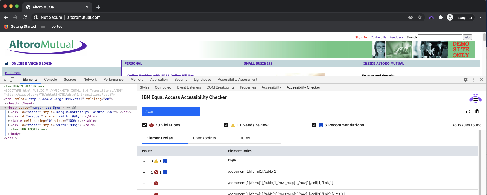 [BUG] Chrome Checker unable to fully scan in incognito mode · Issue #187 · IBMa/equal-access ...