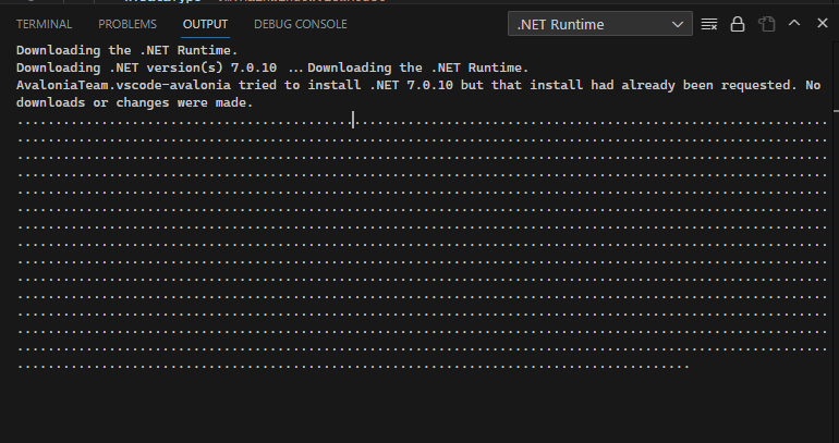 .NET Runtime 7.0.10 installation · Issue #42 · AvaloniaUI/AvaloniaVSCode · GitHub