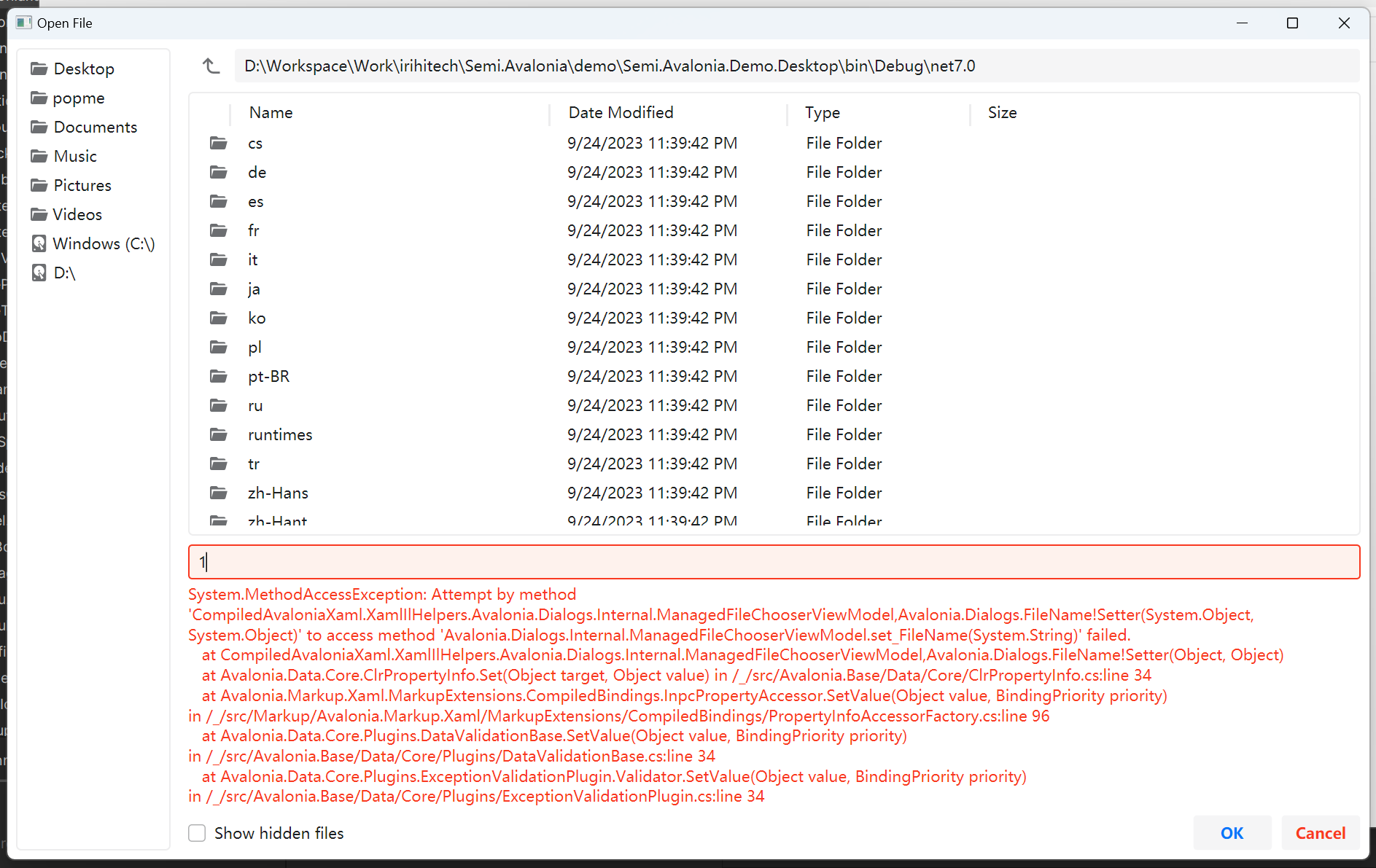 ManagedFileChooser save file name cannot be modified · Issue #13095 · AvaloniaUI/Avalonia · GitHub