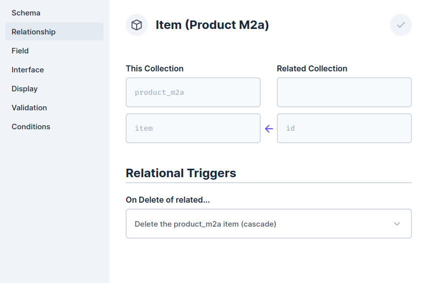 auto-generated "any to one" relational field can't be edited from the app in junction tables ...