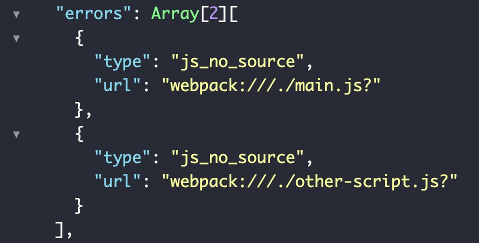 Sourcemap Errors Not Showing Up On Issue Details Page · Issue 51362