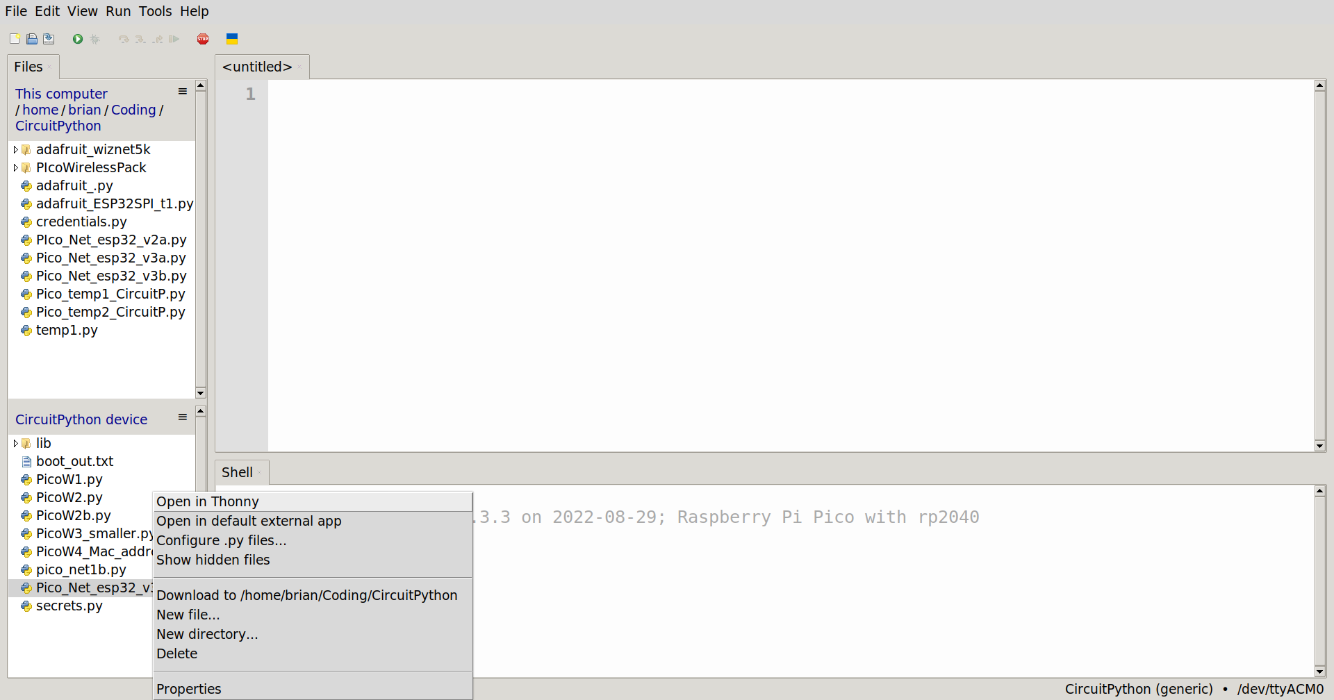 There is a little “feature” in the interactions of Linux, Thonny and the CircuitPython volume ...