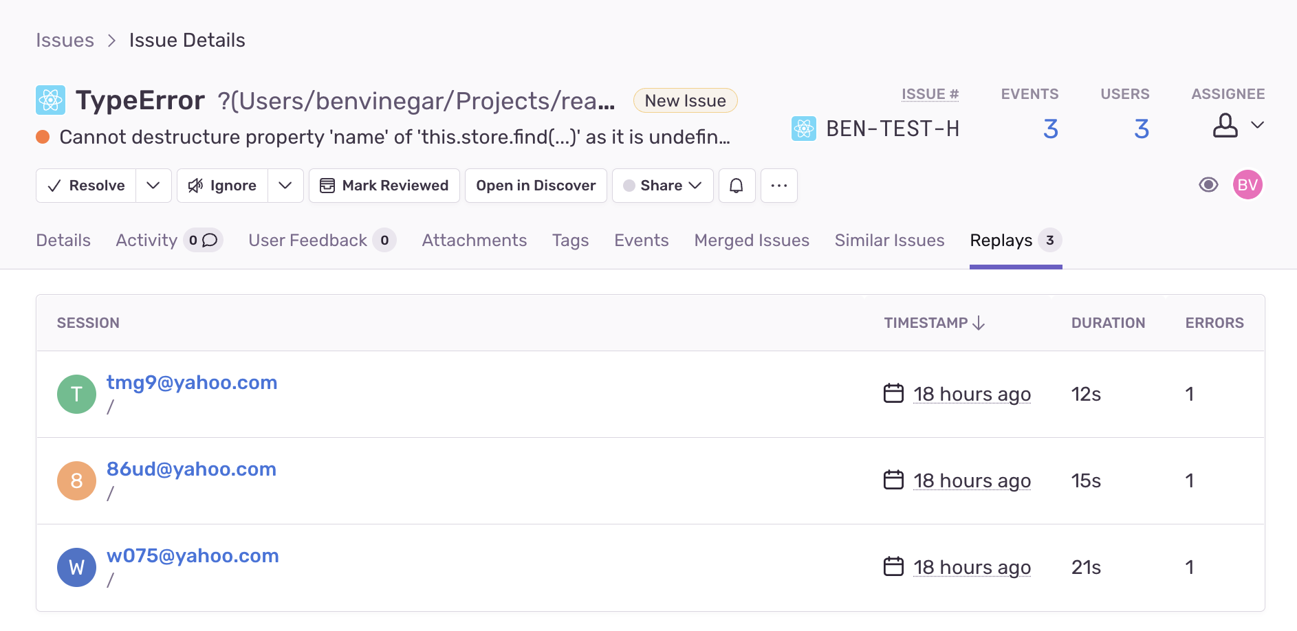 Show incorrect duration/errors on the Replays tab Issue page · Issue #35484 · getsentry/sentry ...