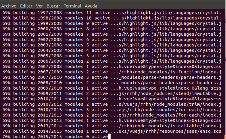 Build Stuck At 70 · Issue 183 · Laravel Enso Enso · Github