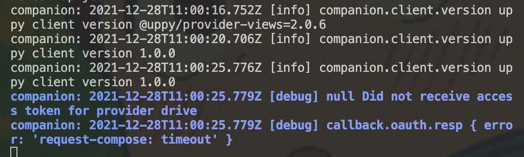 Authentication aborted · Issue #3393 · transloadit/uppy · GitHub