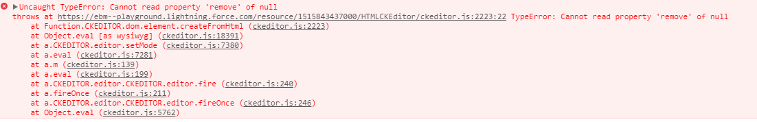 CKEditor v4.8.0 encountering javascript errors when loading in Salesforce Lightning. · Issue ...