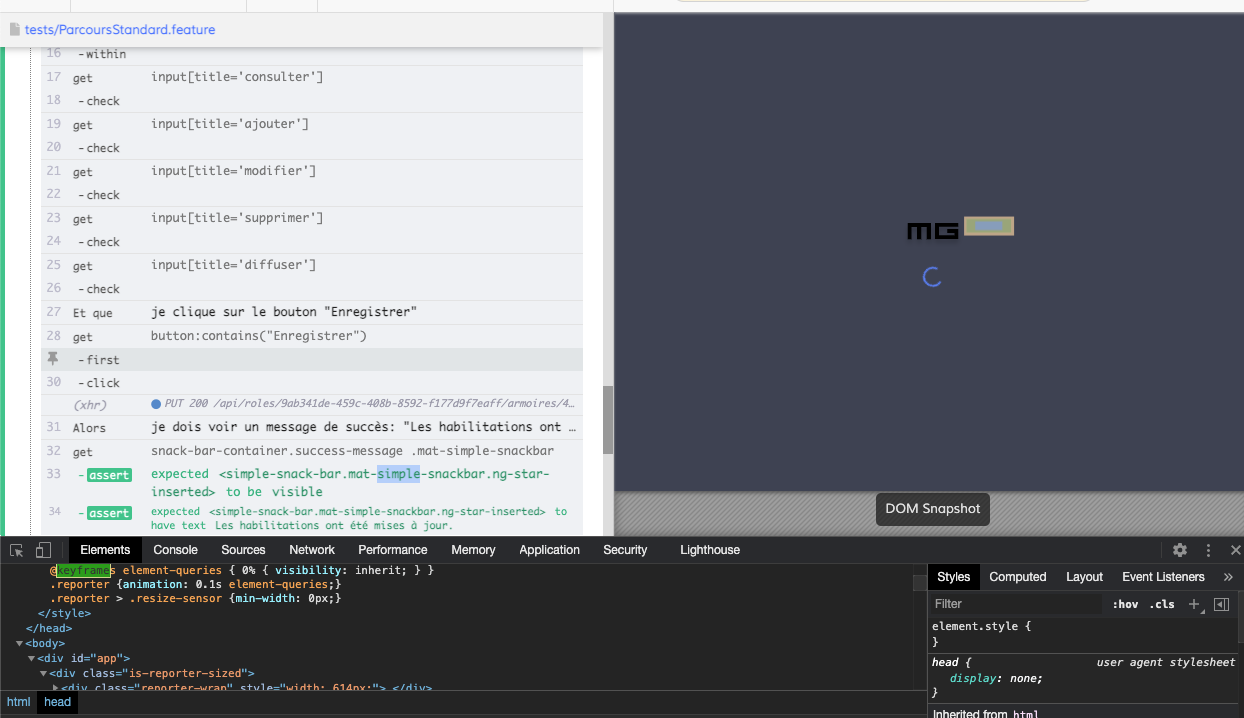 DOM Snapshot always shows 'loading DOM element' when hovering over any command. · Issue #6052 ...