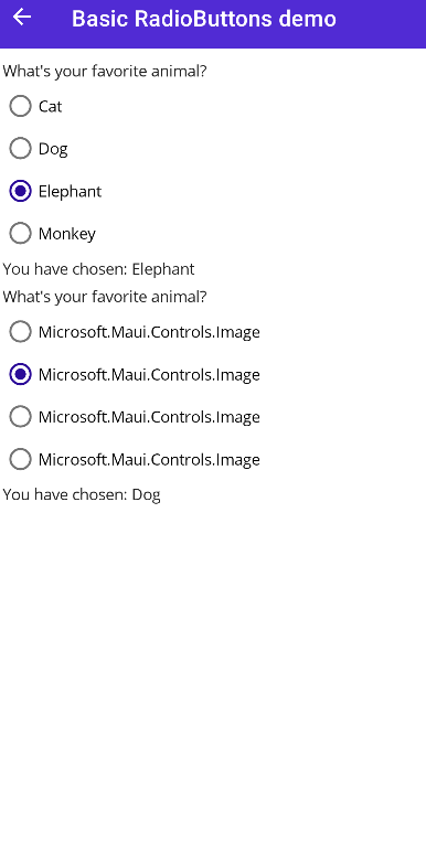 Radio Button Content Image Is Not Setting Correctly · Issue 243 · Dotnet Maui Samples · Github