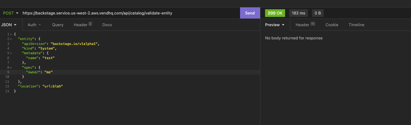 plugin-catalog: entity validation endpoint · Issue #11179 · backstage/backstage · GitHub