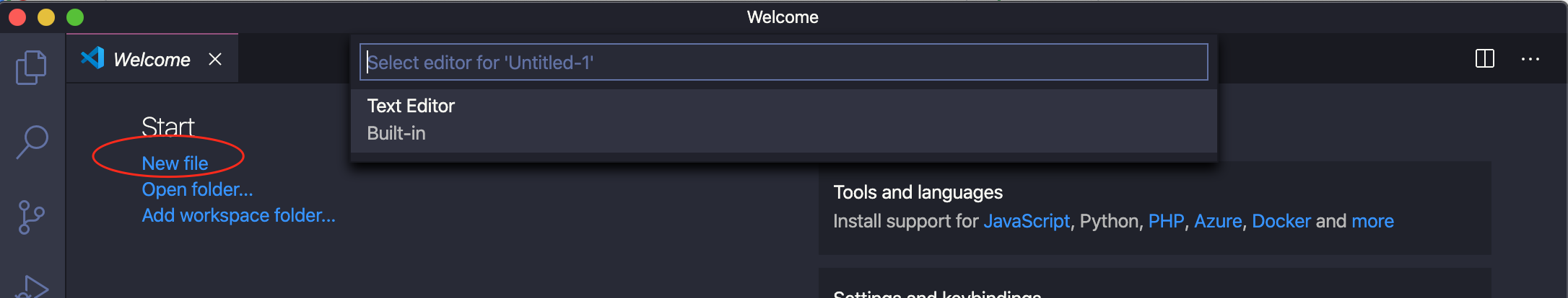 Annoying Editor Selector when New File from File menu · Issue #102289 ...