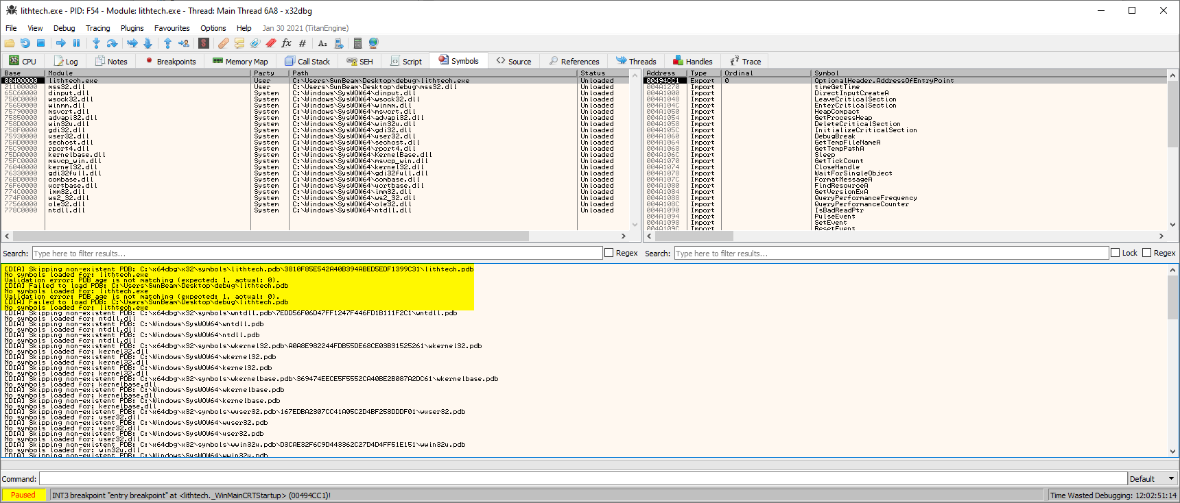 x32dbg not loading pdb file · Issue #2704 · x64dbg/x64dbg · GitHub