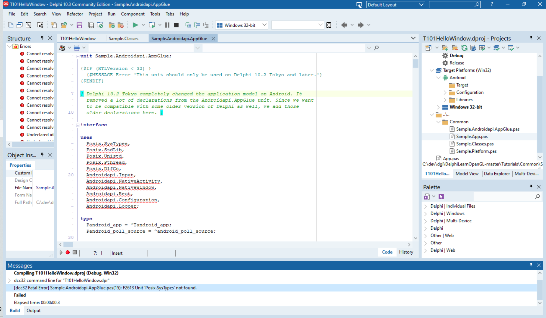 Windows compile error · Issue #3 · neslib/DelphiLearnOpenGL · GitHub Windows compile error · Issue #3 · neslib/DelphiLearnOpenGL · GitHub