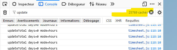 Timesheet.js is spamming the console · Issue #22637 · Dolibarr/dolibarr · GitHub
