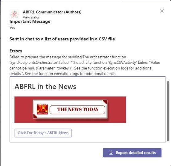 Company Communicator App Issue · Issue 1174 · Officedev Microsoft Teams Apps Company