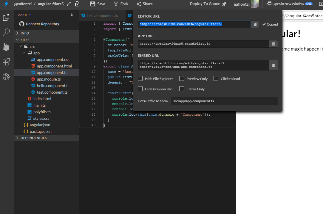 unable to save or share · Issue #215 · stackblitz/core · GitHub