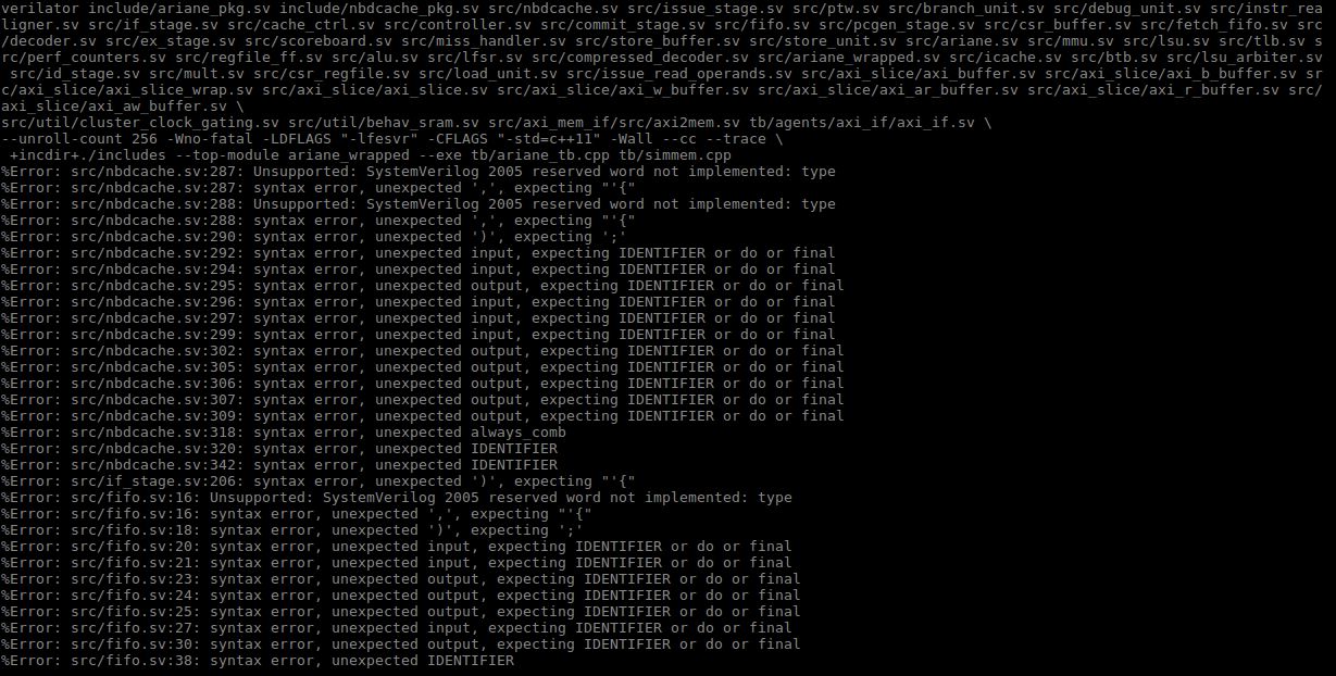 Make verilator · Issue #4 · openhwgroup/cva6 · GitHub