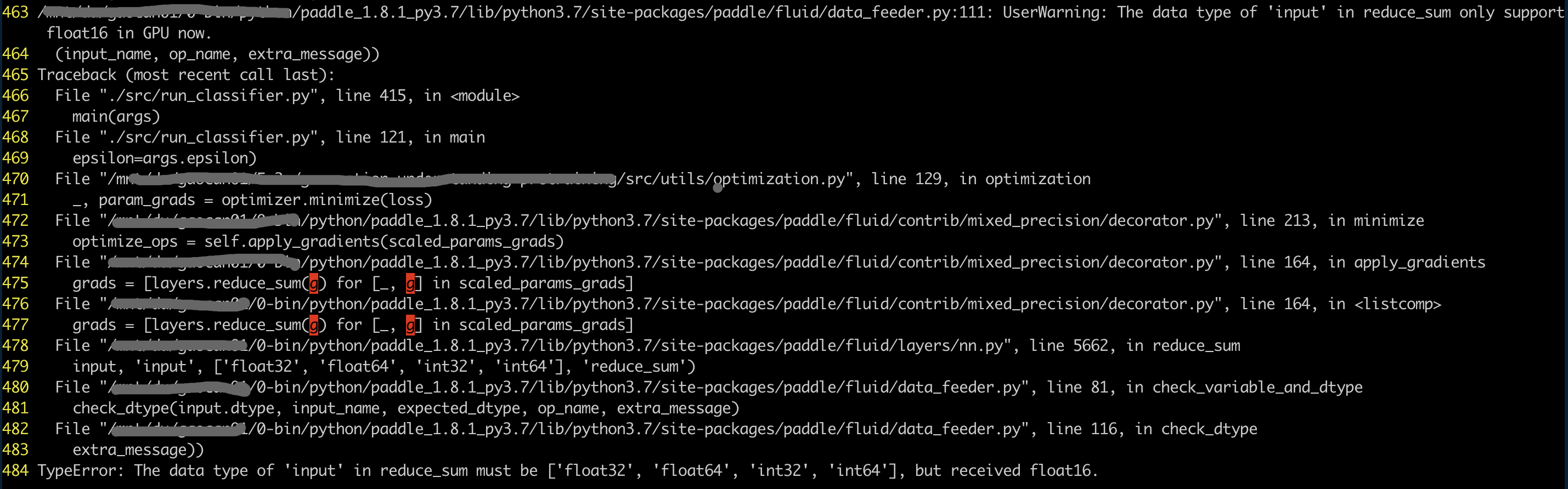 AMP使用报错 · Issue #25743 · PaddlePaddle/Paddle · GitHub