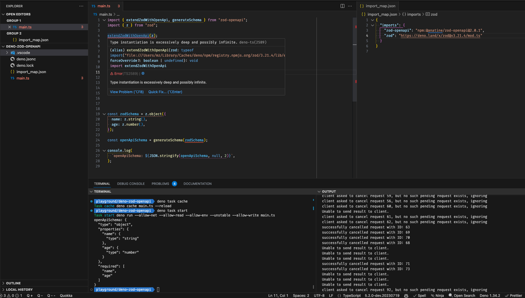 Zod Openapi Infinite Loop In Type Instatiation With Deno Runtime · Issue 146 · Anatinezod 