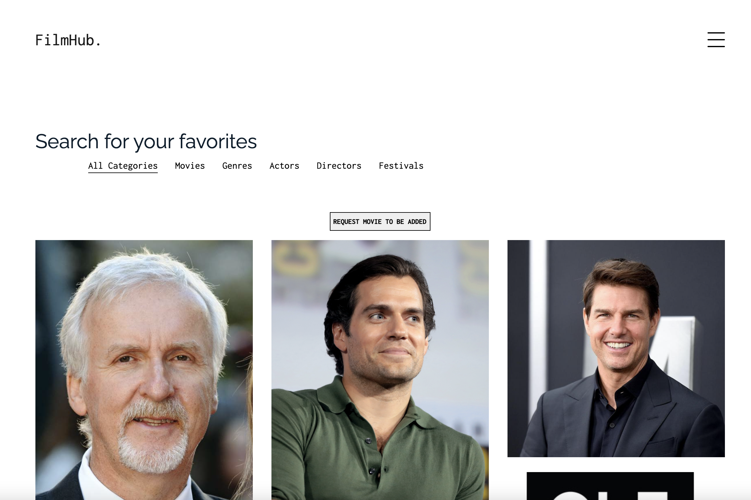 GitHub - rydockman/FilmHub: A web application developed in JavaScript and HTML, using Firebase ...