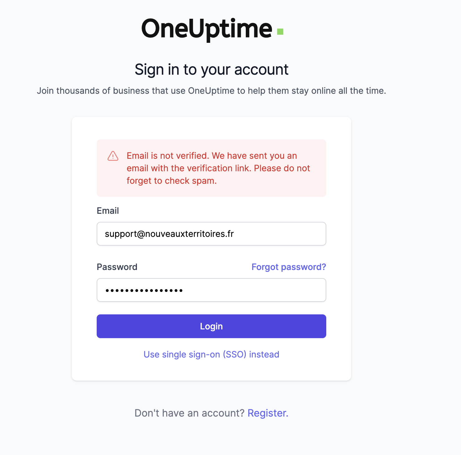 Validation email · Issue #741 · OneUptime/oneuptime · GitHub