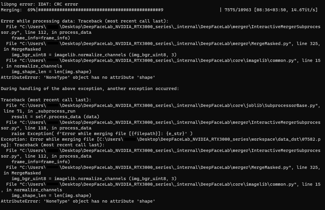 Merger Issues All of a Sudden?! · Issue #5739 · iperov/DeepFaceLab · GitHub