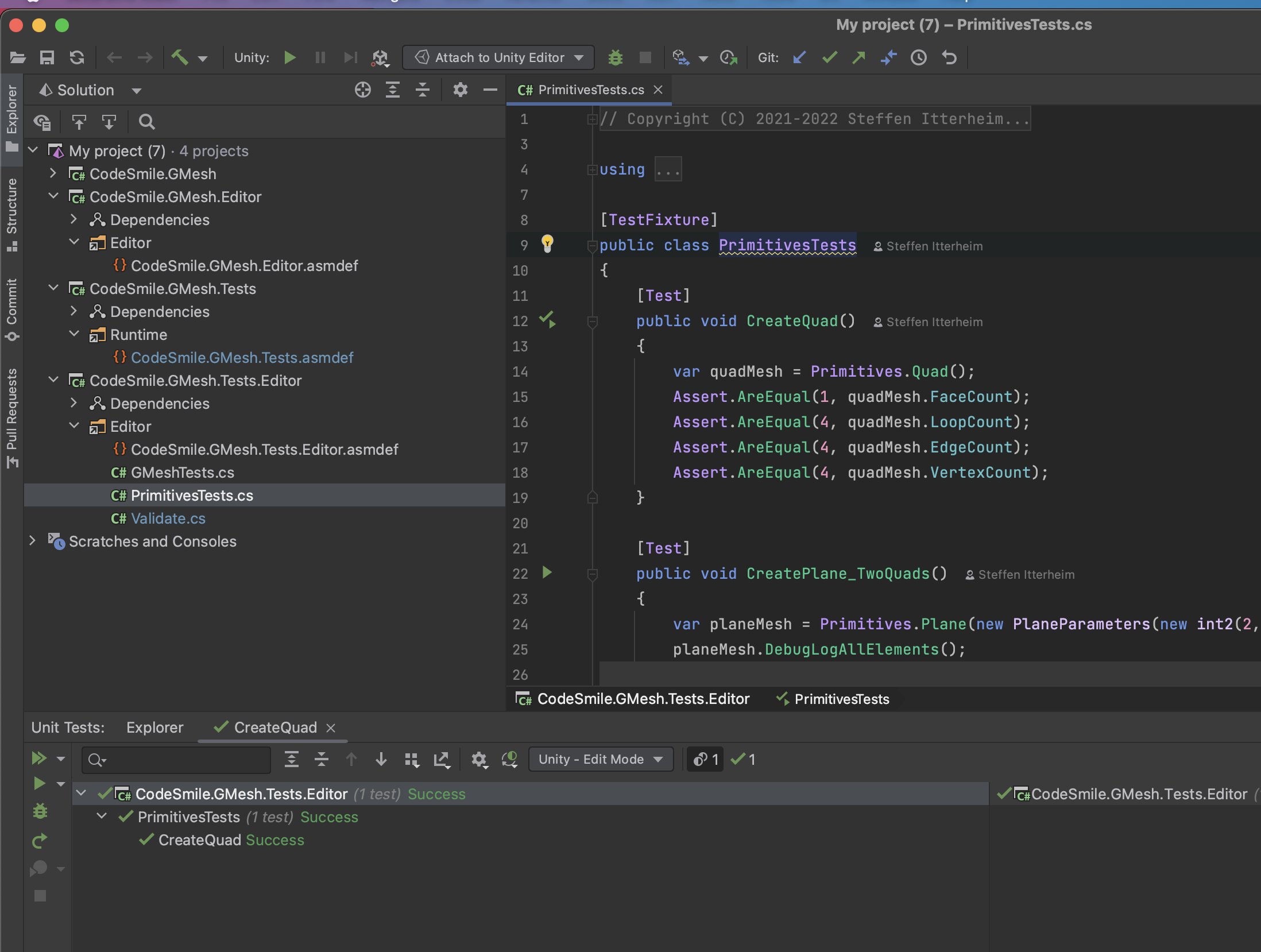 Unit tests in a package do not show up in Rider's Unit Tests window ...