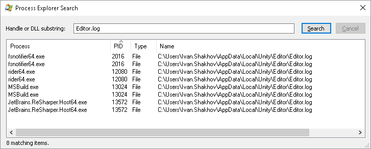 Editor.log files being held by Rider · Issue #370 · JetBrains/resharper-unity · GitHub