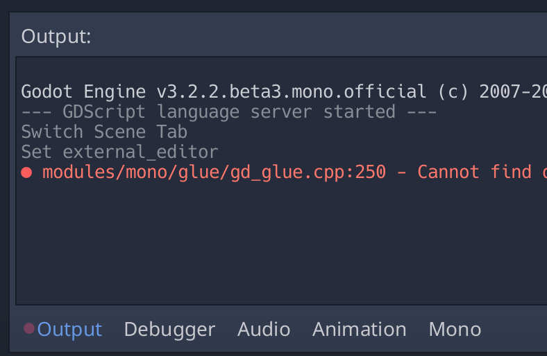 Managed exception (from C#) should be printed to Output · Issue #882 · godotengine/godot ...