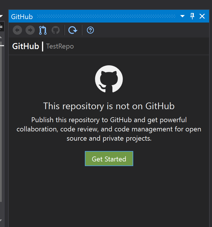 Signed-in user getting repetitive Get Started prompts · Issue #1143 · github/VisualStudio · GitHub