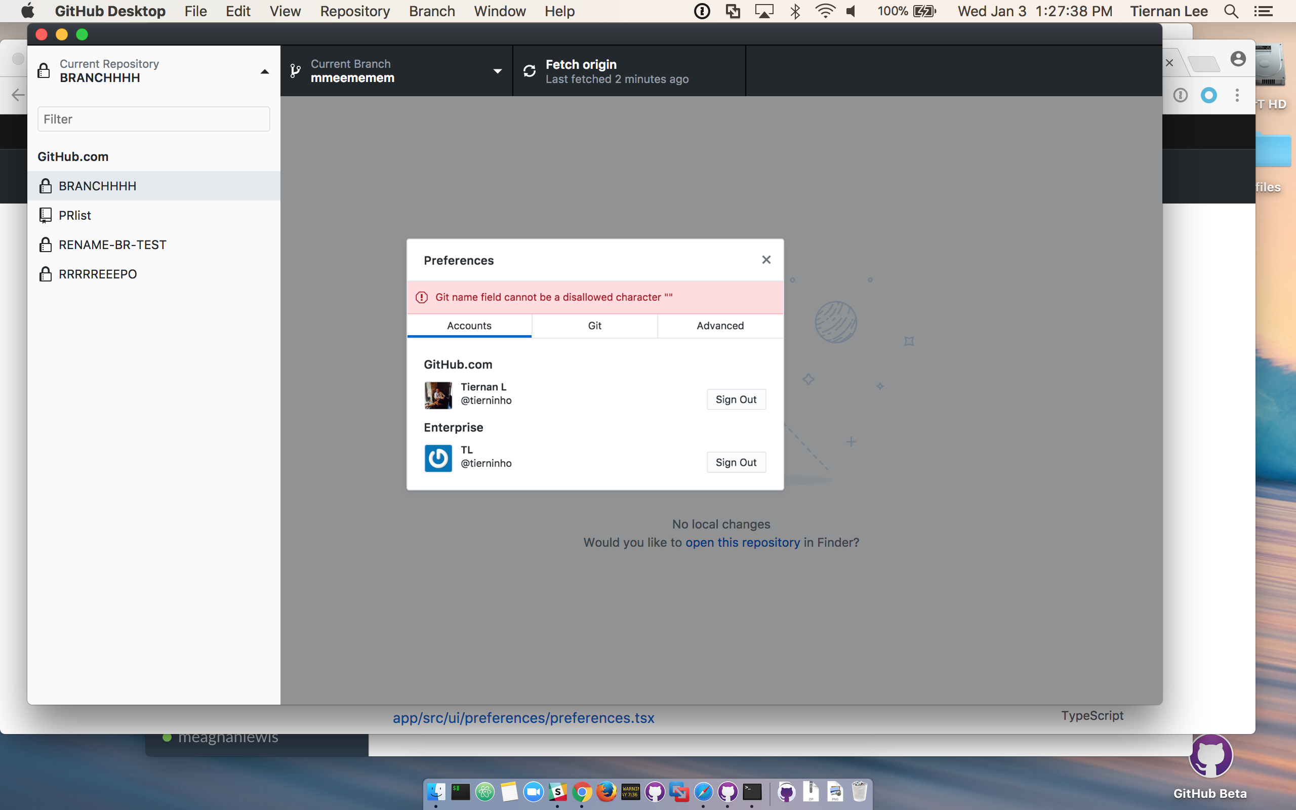 "Disallowed username" error message is partially persistent · Issue #3722 · desktop/desktop · GitHub