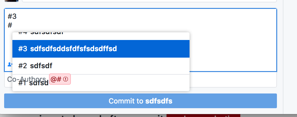 Autocomplete list not working properly in commit description · Issue #4084 · desktop/desktop ...