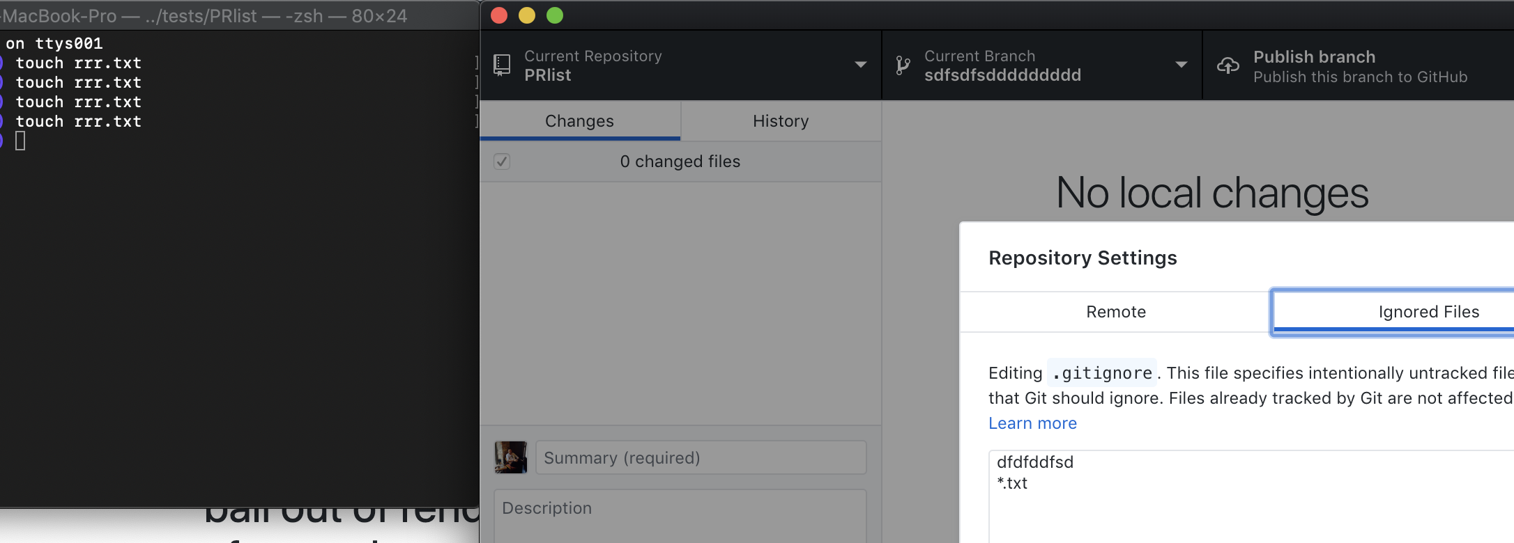 Ignored file reappears for rebase · Issue #7206 · desktop/desktop · GitHub