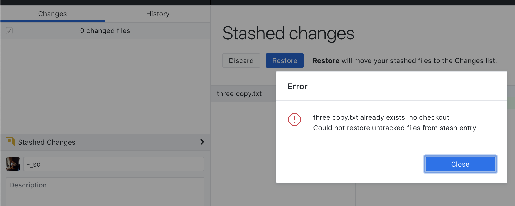 Duplicate file conflicts with stash · Issue #7408 · desktop/desktop · GitHub