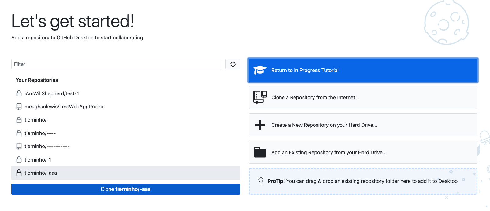 Tutorial unaccessible if repo is removed or deleted · Issue #8471 · desktop/desktop · GitHub