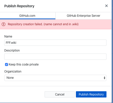 Errors appears when the repository name contains ".wiki" · Issue #10414 ...