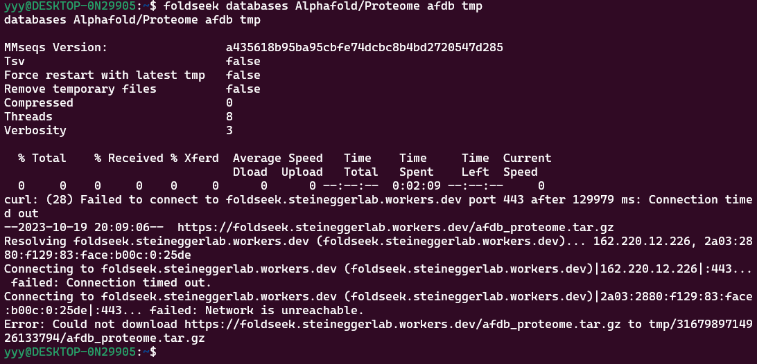 Could not download the databases · Issue #194 · steineggerlab/foldseek · GitHub