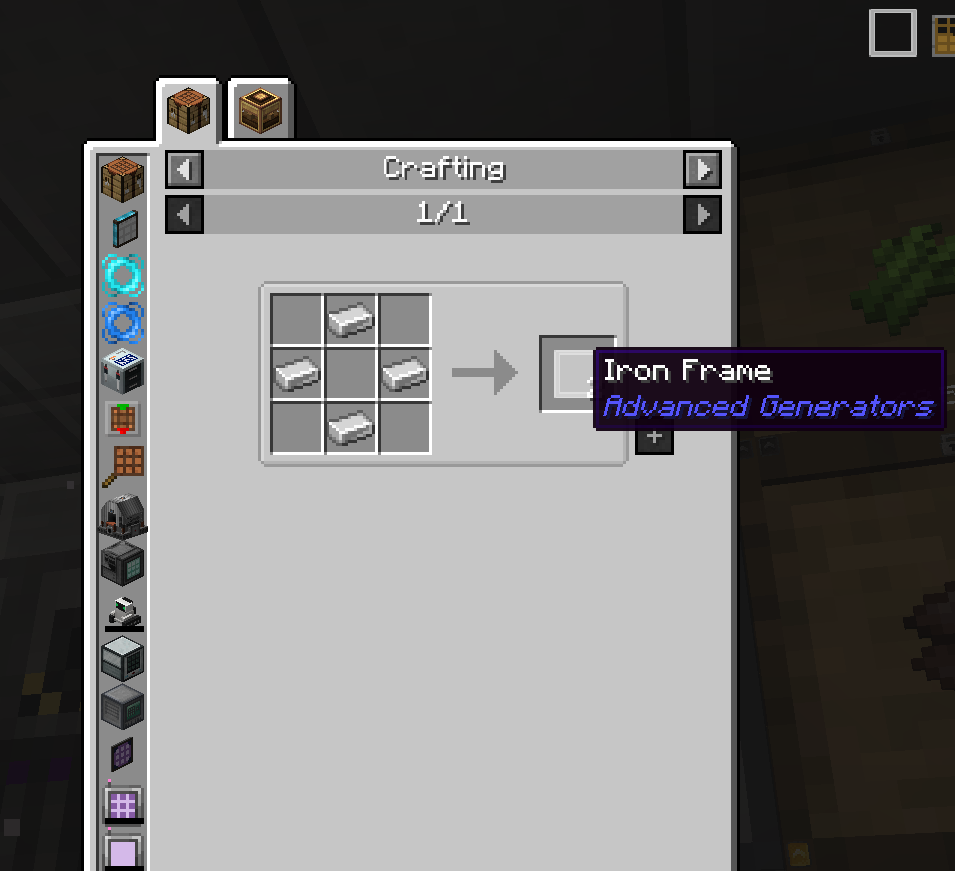 Advanced Generator Iron Frame Mod recipe conflict with Iron Gears from ...