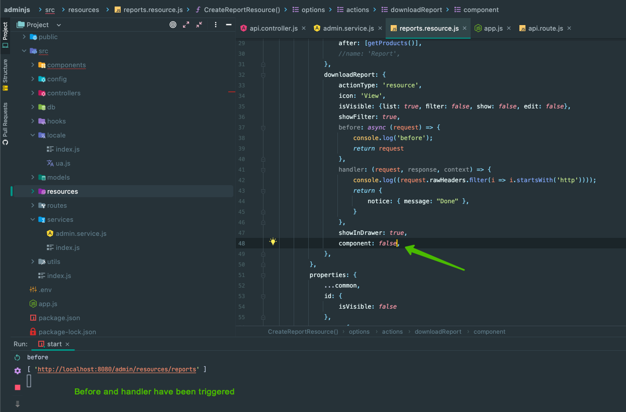 Handle click on custom resourece action button · Issue #1181 · SoftwareBrothers/adminjs · GitHub