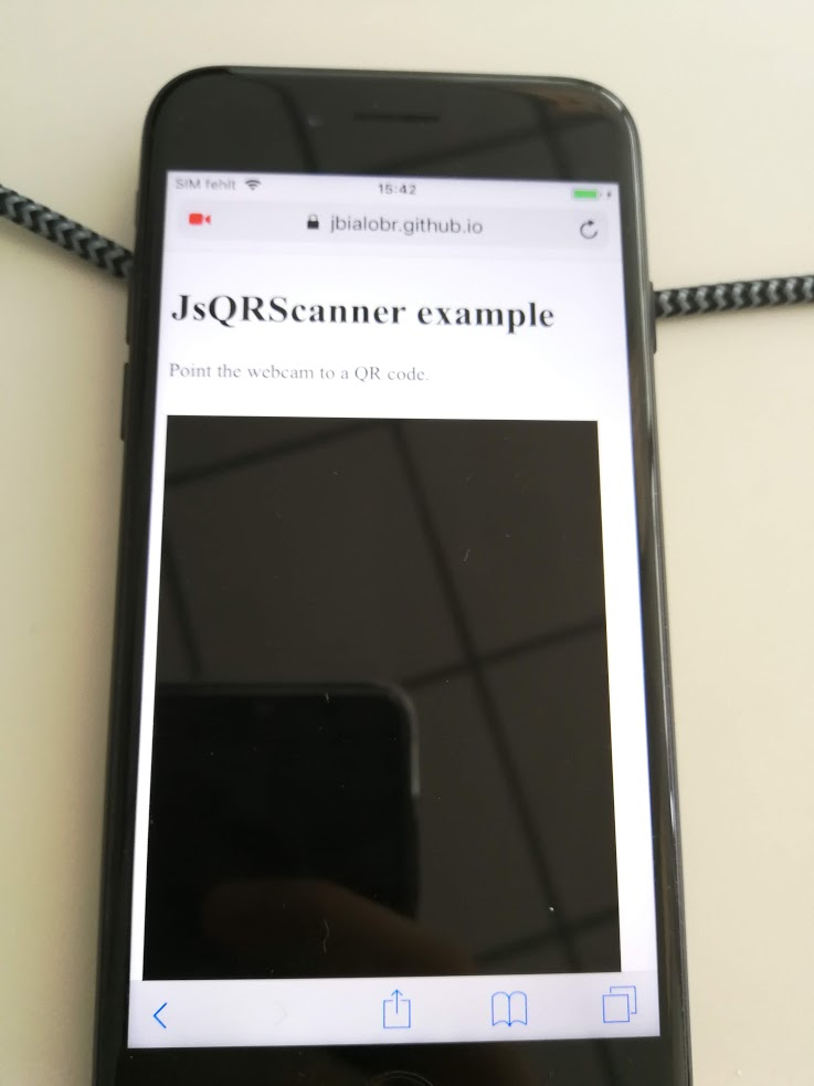 Not working on IOS · Issue #3 · jbialobr/JsQRScanner · GitHub