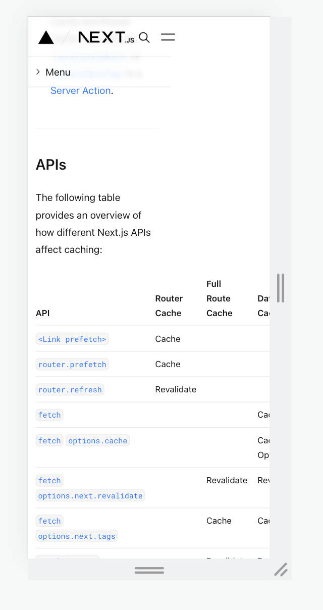 Docs: [BUG] Table component overflows on mobile · Issue #53488 · vercel/next.js · GitHub