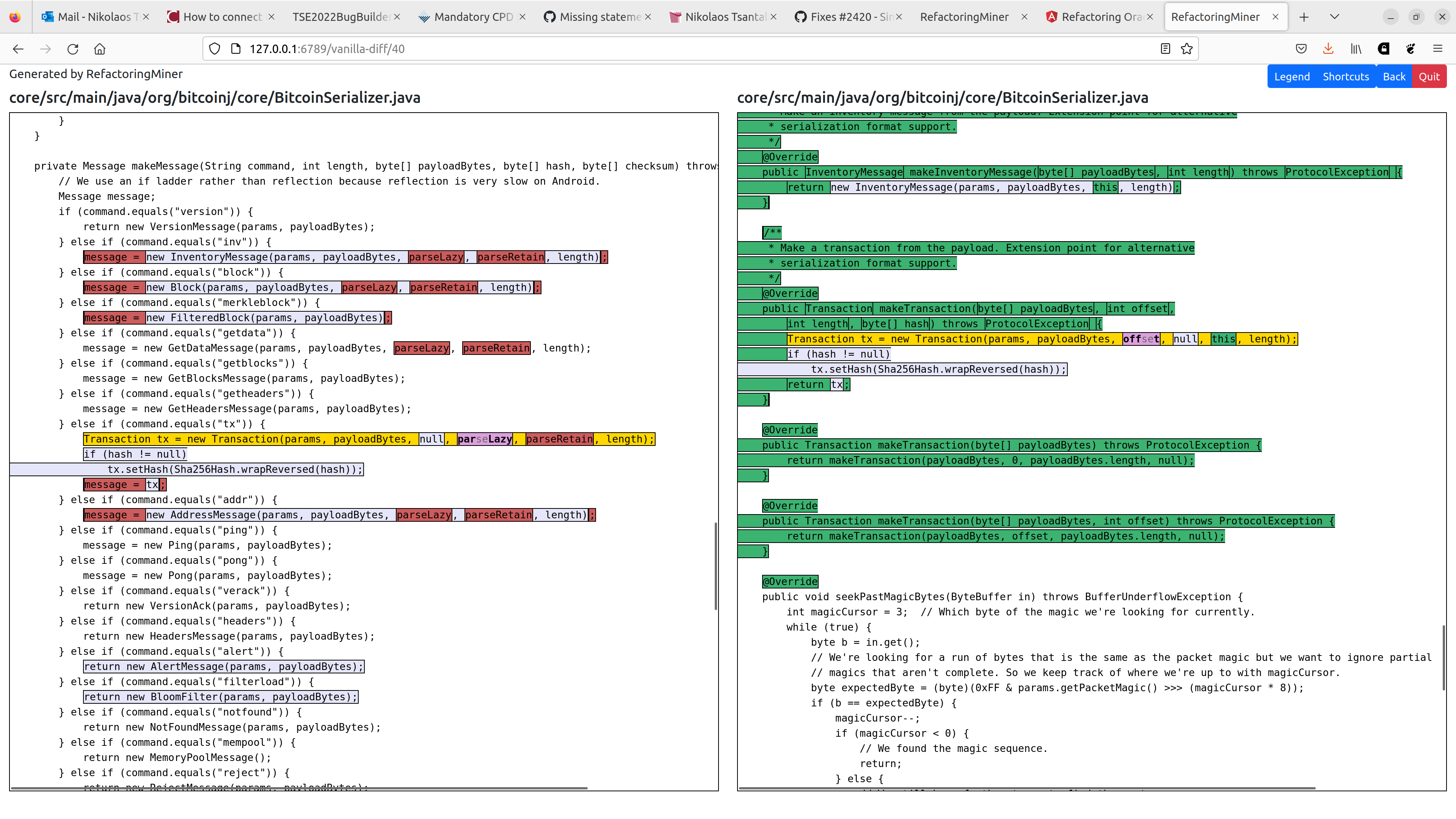 Missing Statement Mapping · Issue 311 · Tsantalis Refactoringminer · Github