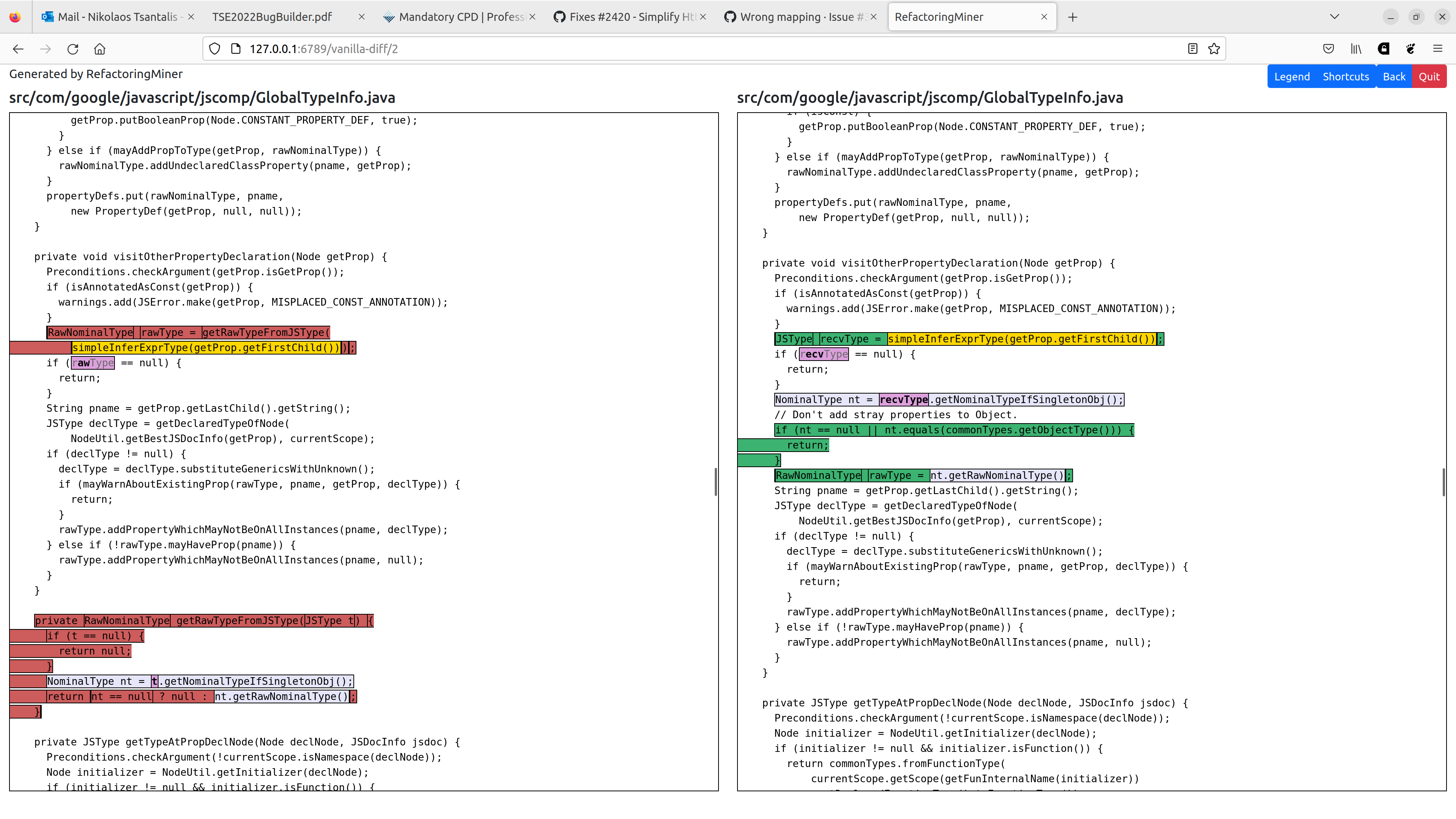 Wrong mapping · Issue #324 · tsantalis/RefactoringMiner · GitHub