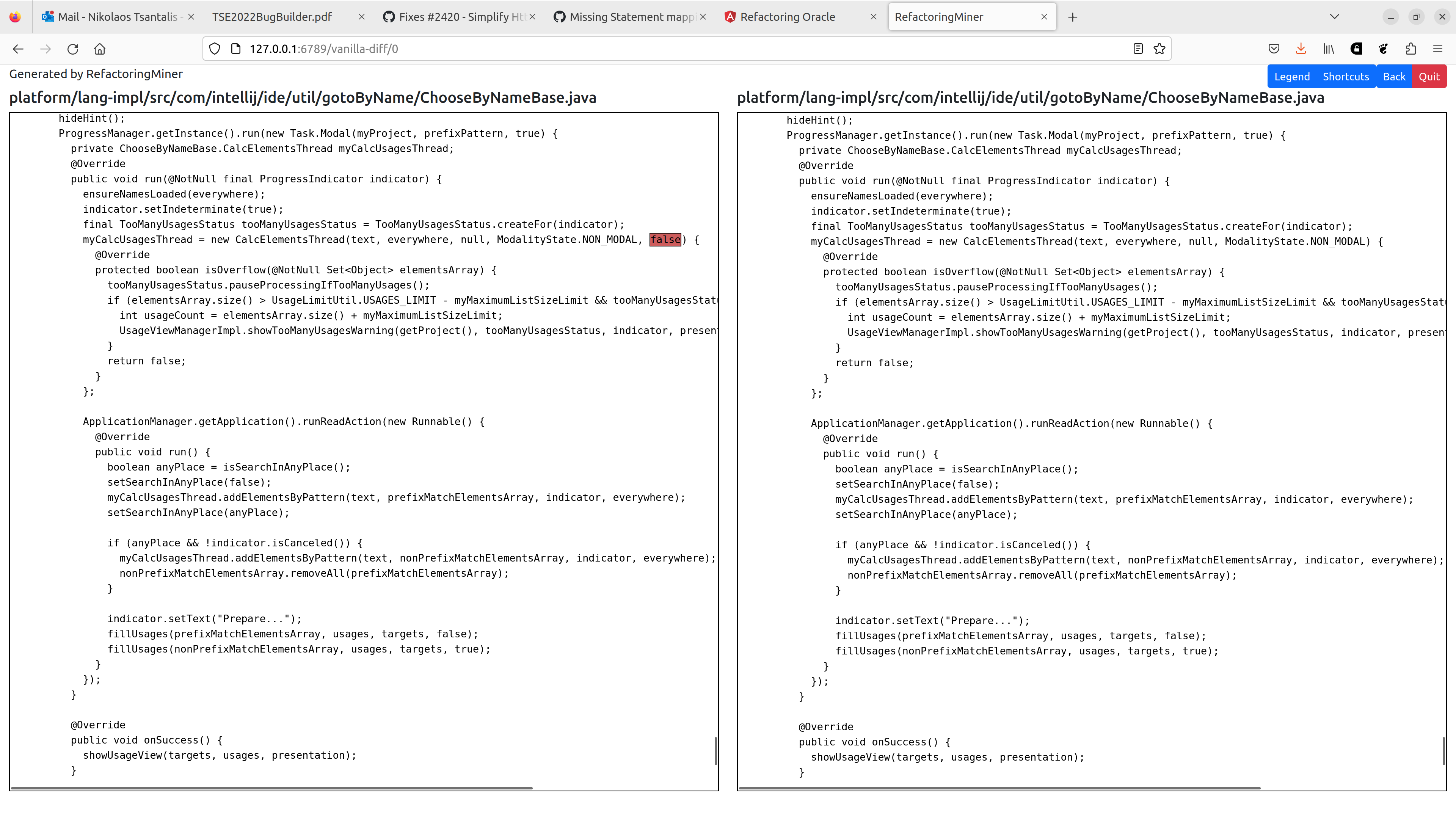 Missing Statement Mapping For The Case Of Nested Anonymous Classes · Issue 364 · Tsantalis