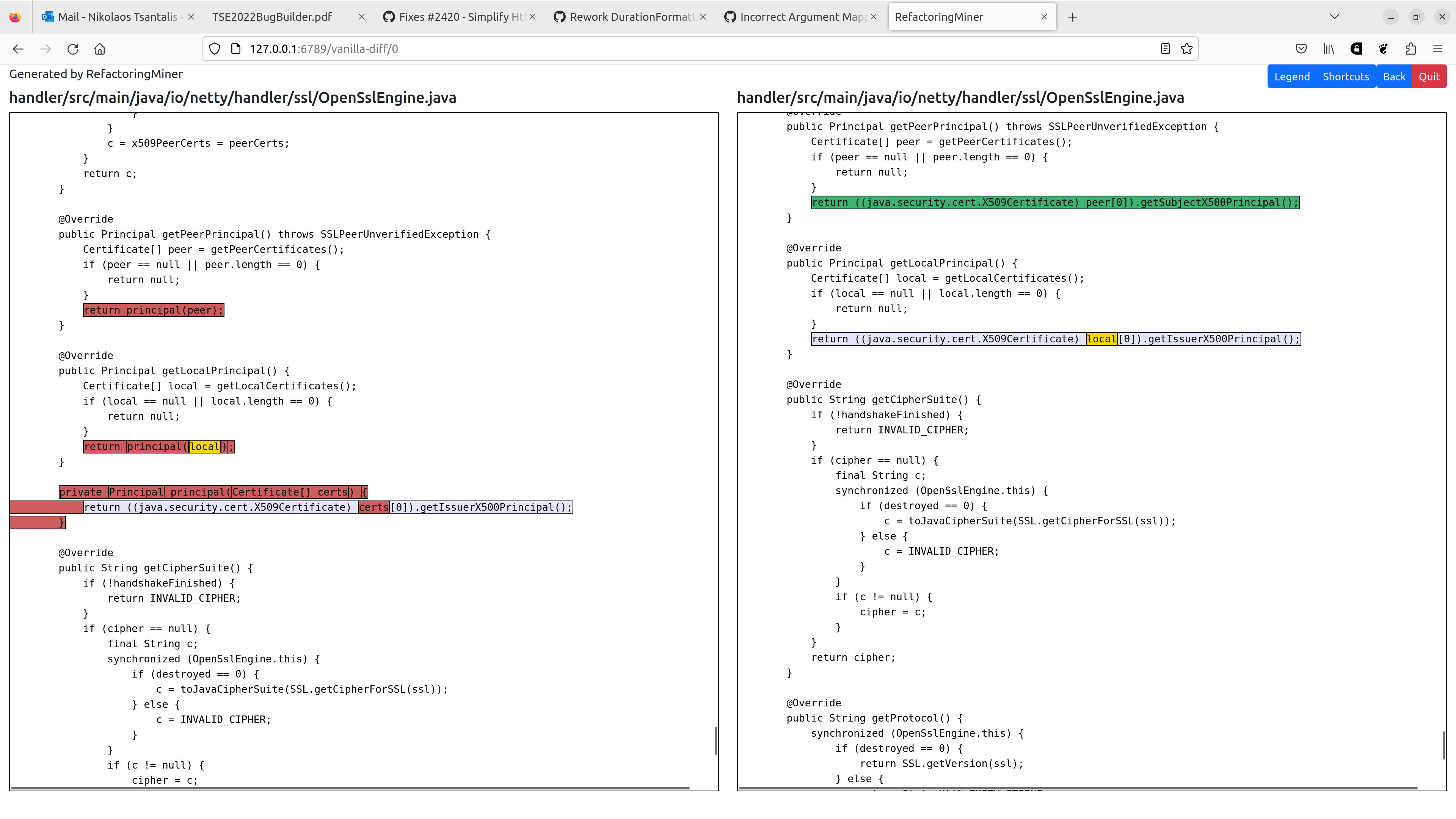 Incorrect Argument Mapping reported · Issue #385 · tsantalis/RefactoringMiner · GitHub