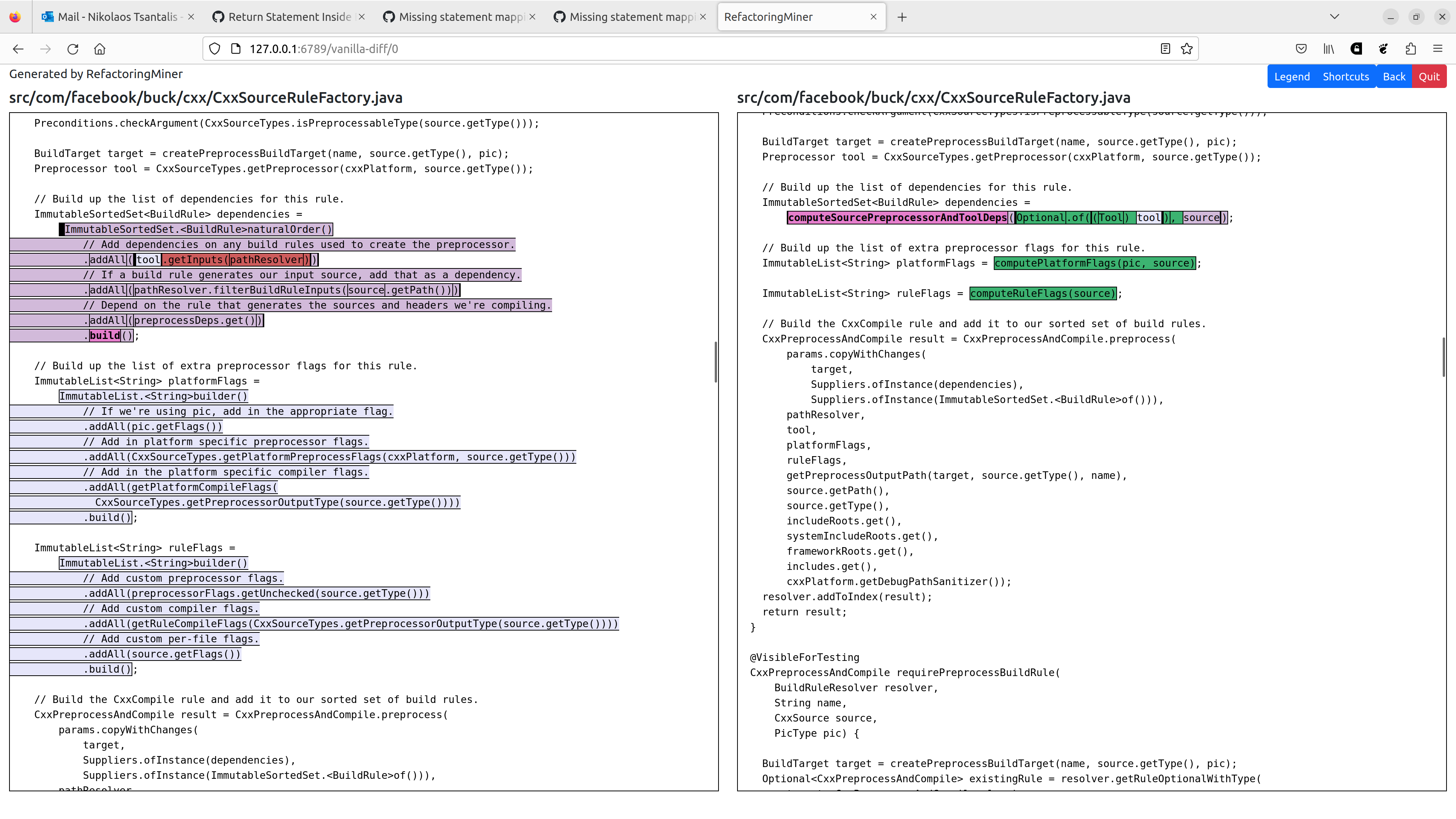Missing statement mapping for Variable Declaration while the assignment extracted into a new ...