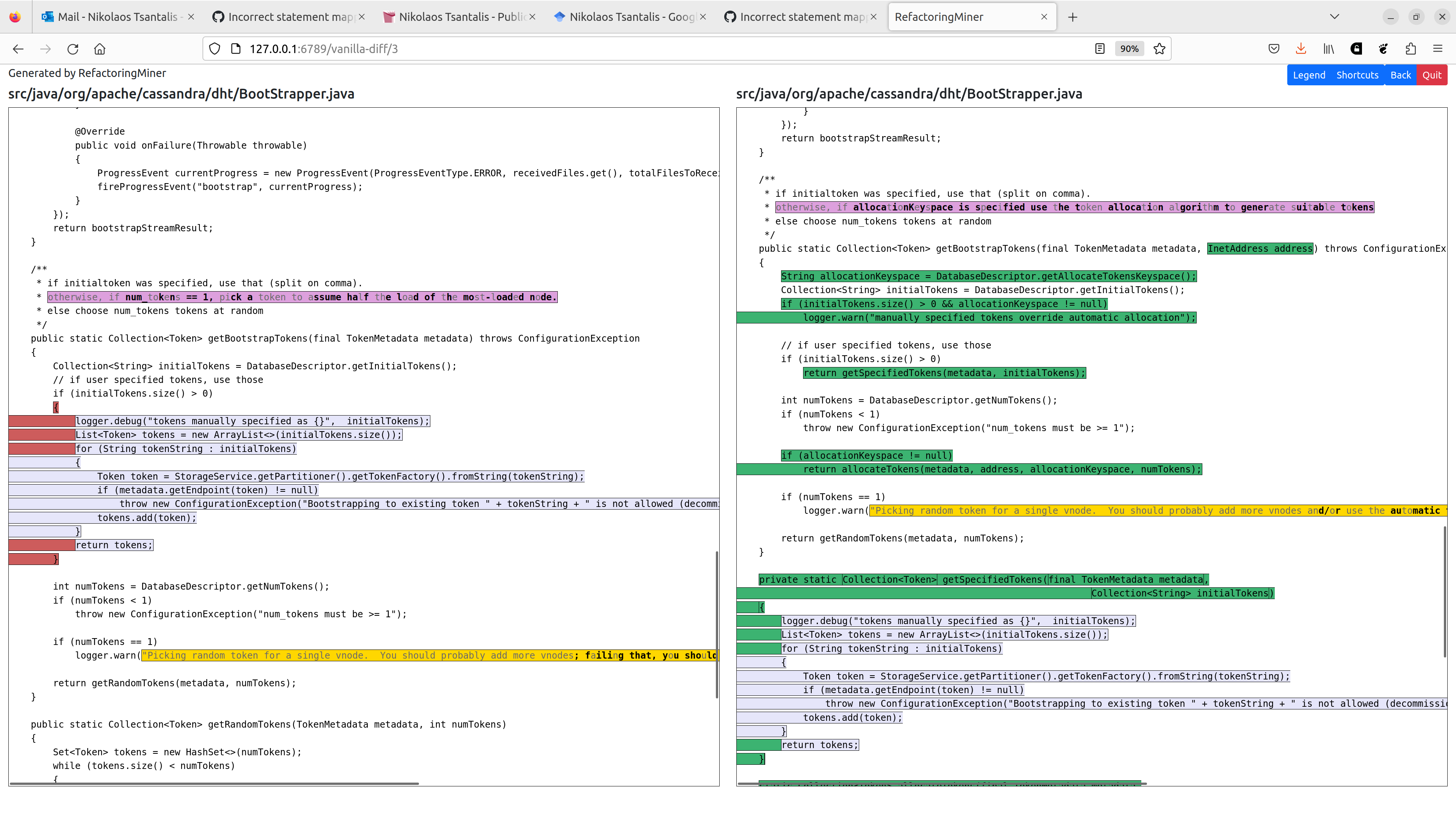 Incorrect statement mapping · Issue #421 · tsantalis/RefactoringMiner · GitHub