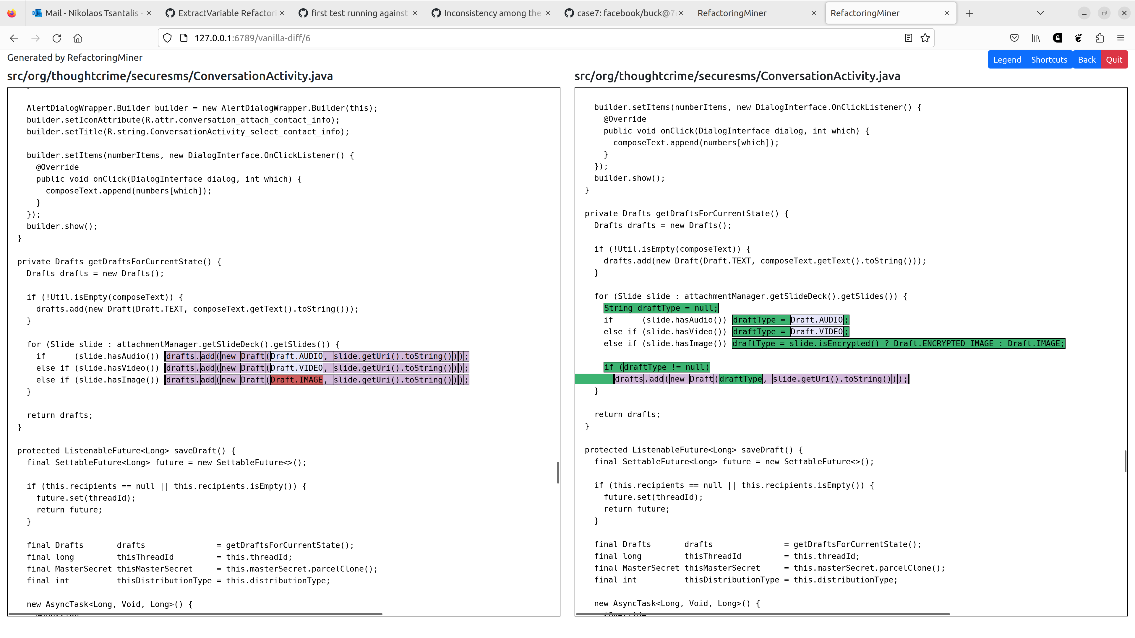 Extractvariable Refactoring With More Than One Subexpressionmappings But Only One Was Reported 1180