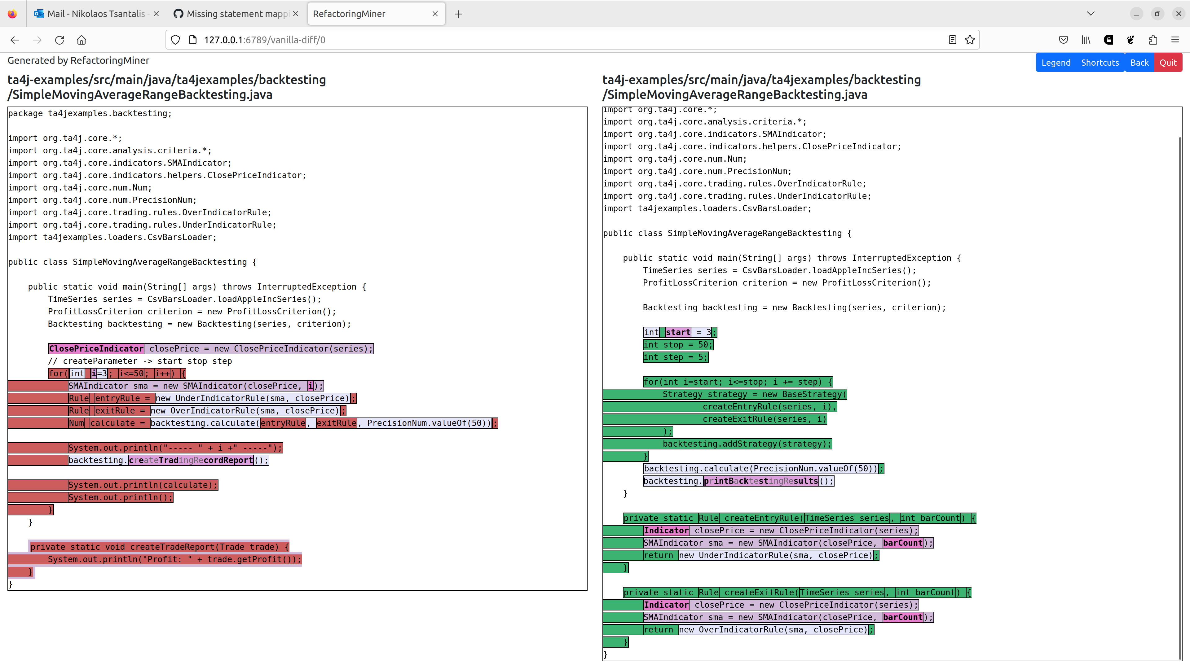 Missing Statement Mapping · Issue 467 · Tsantalis Refactoringminer · Github