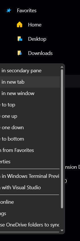 When right-clicking sidebar items, menu appears off-screen · Issue ...